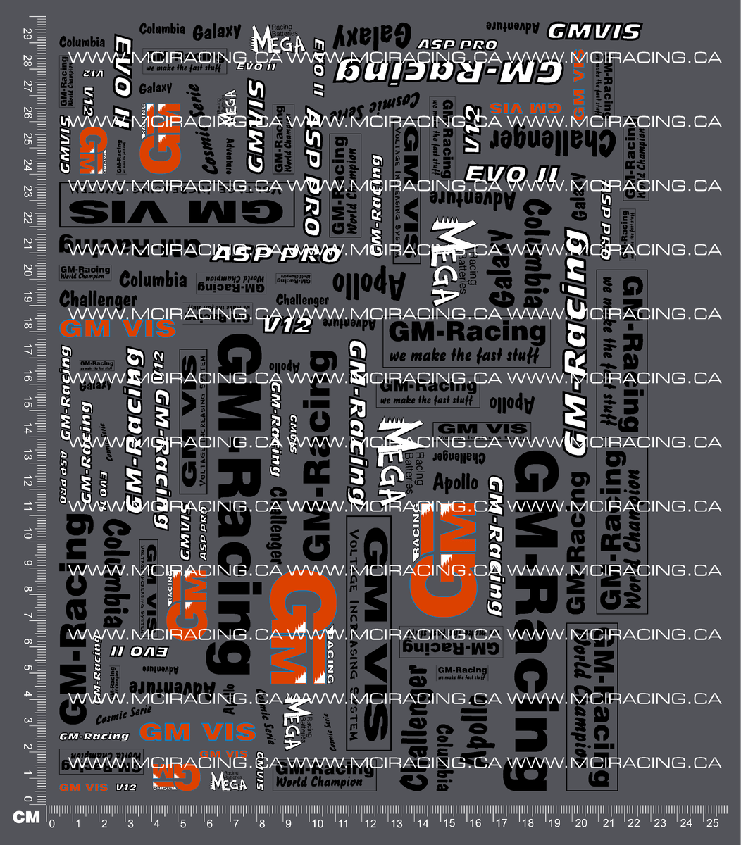1/10TH VINTAGE GM-RACING MISC DECALS – Mciracing.ca