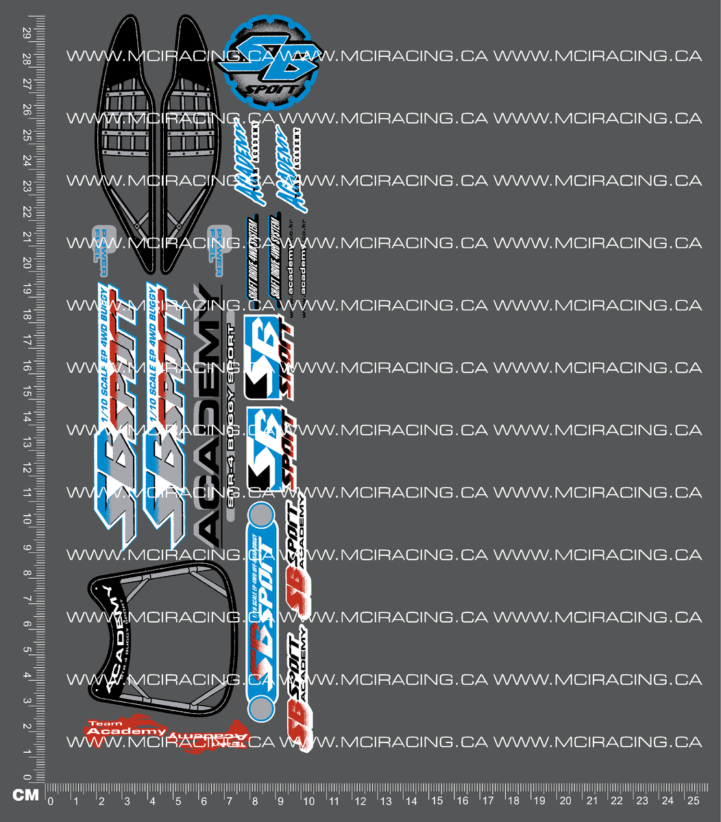1/10TH ACADEMY - SB SPORT DECALS – Mciracing.ca