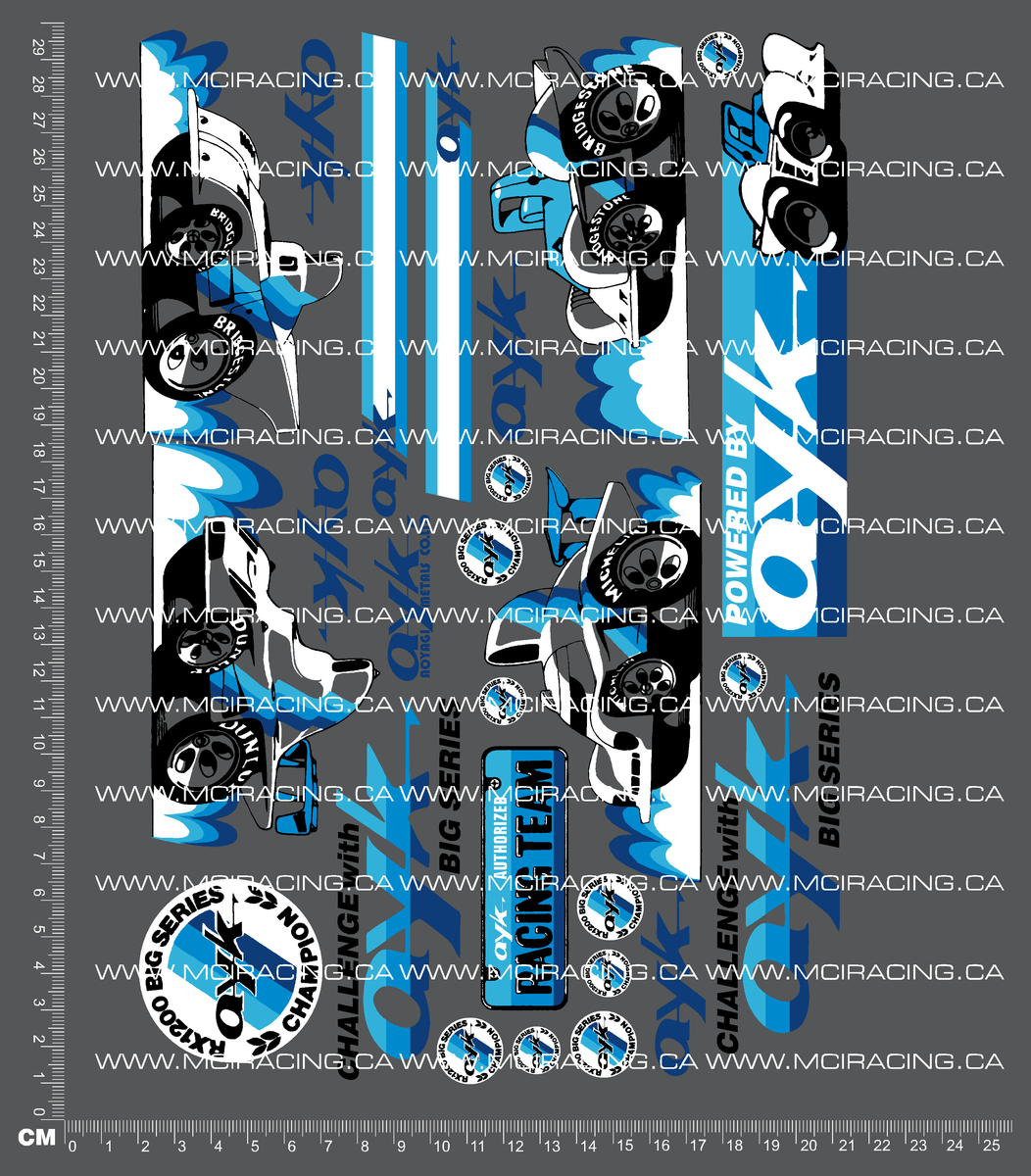 1/10TH AYK RX 1200 DECALS – Mciracing.ca