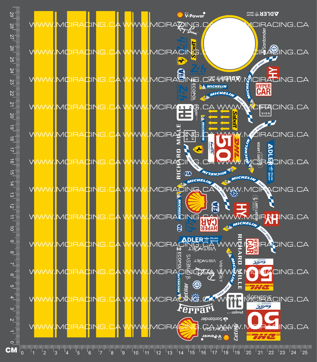 1/10TH FERRAR - 499P LEMANS DECALS – Mciracing.ca