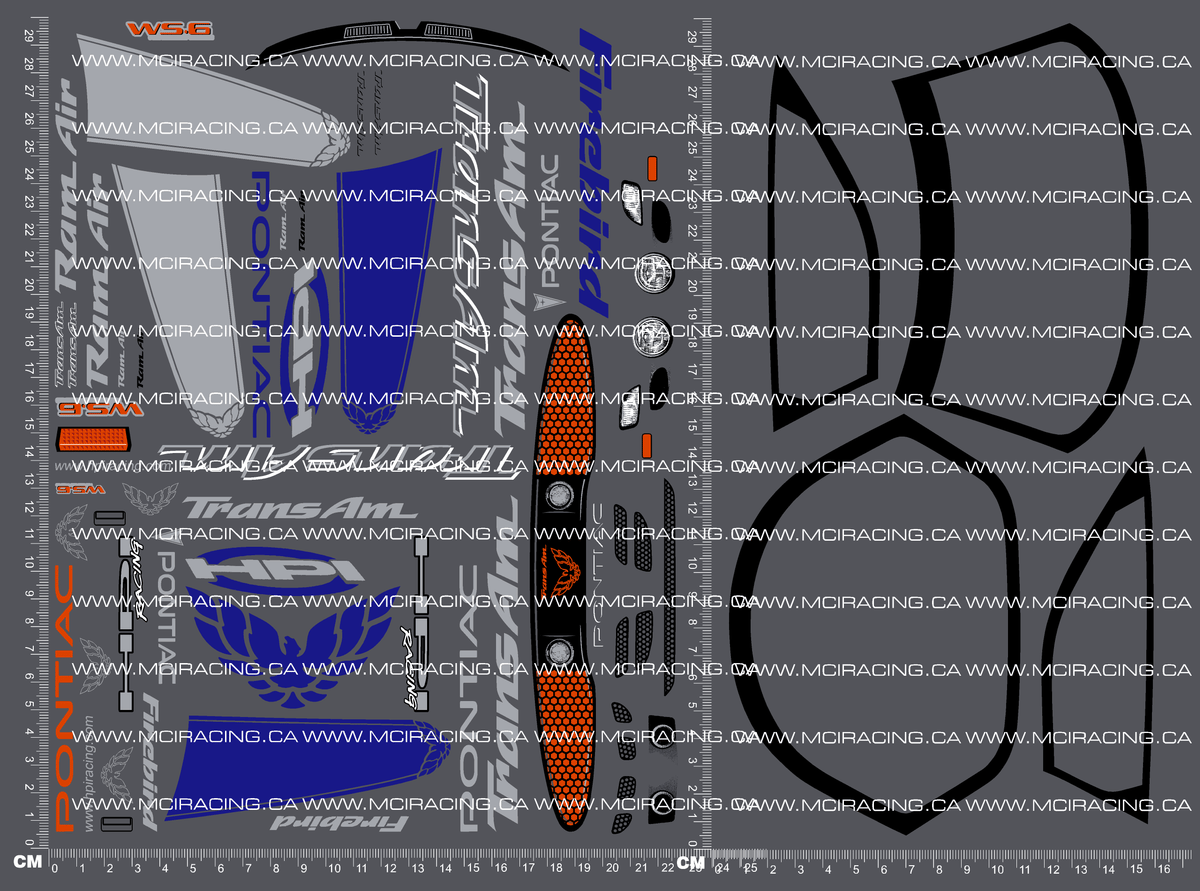 1/10TH HPI - TRANS AM - FIREBIRD DECALS – Mciracing.ca