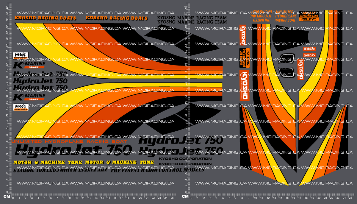 KYOSH - HYDROJET 750 - BOAT DECALS – Mciracing.ca
