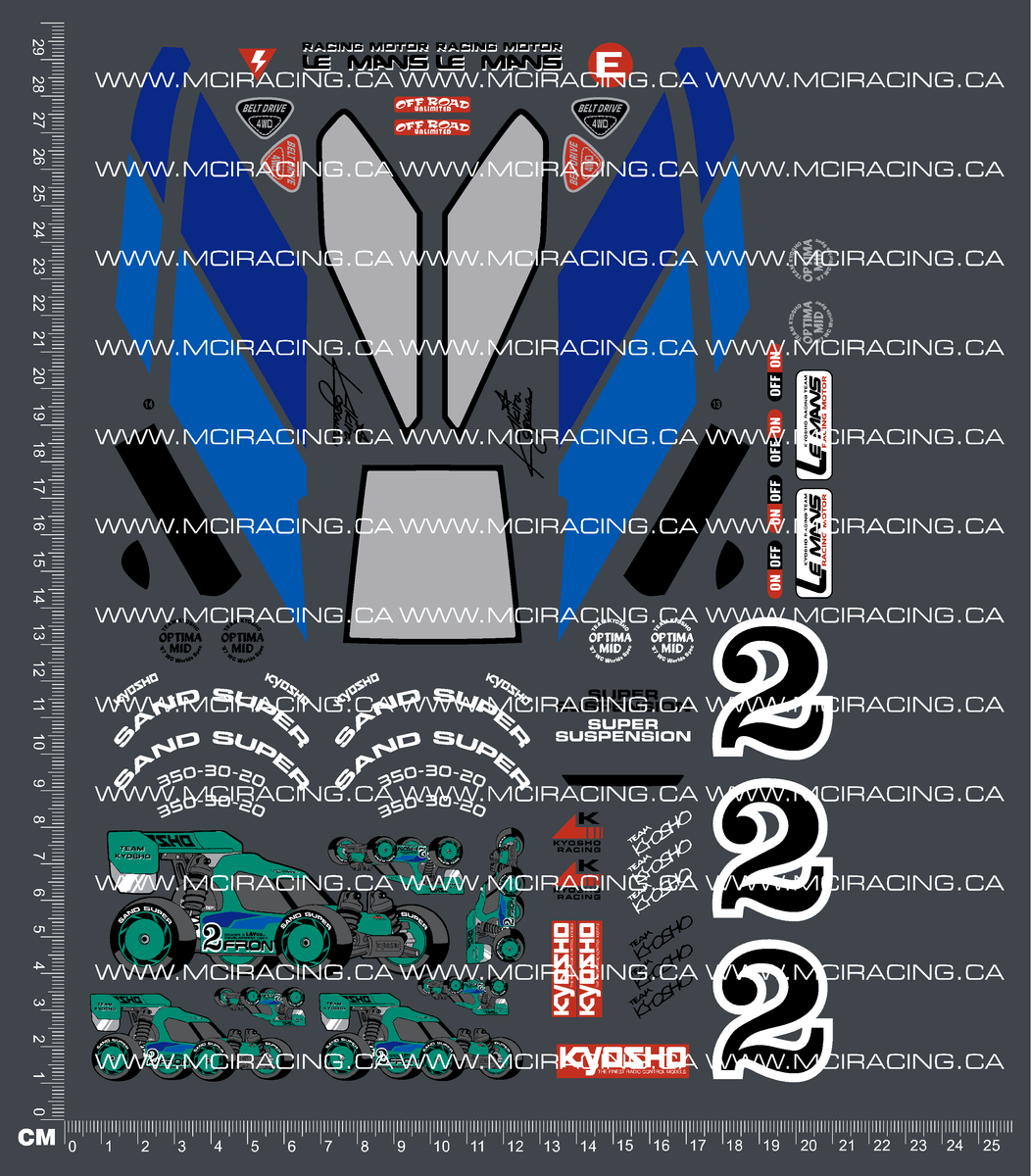 1/10TH KYO - OPTIMA 87 WC DECALS - SHEET 1 - PANELS – Mciracing.ca