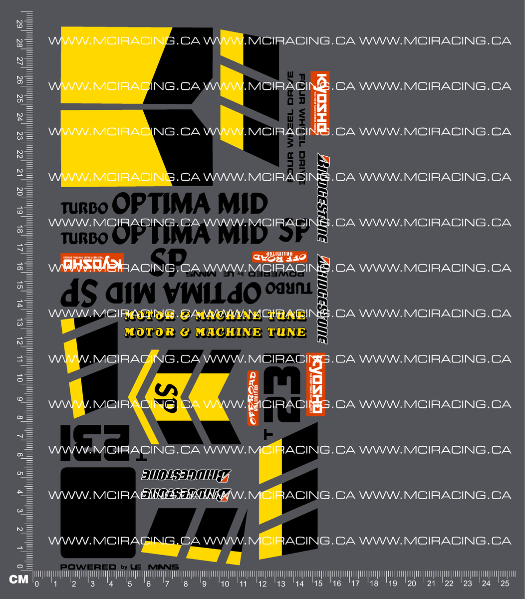 1/10TH KYO - OPTIMA TOMS PROTOTYPE DECALS – Mciracing.ca