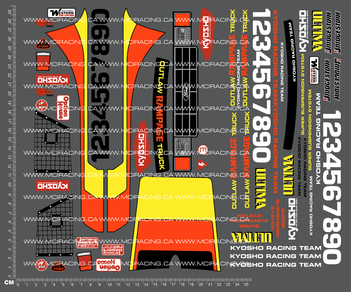 1/10TH KYO - OUTLAW RAMPAGE DECALS – Mciracing.ca