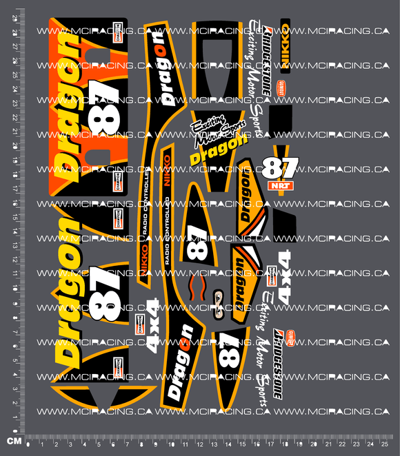 1/10TH NIKKO DRAGON #87 DECALS – Mciracing.ca
