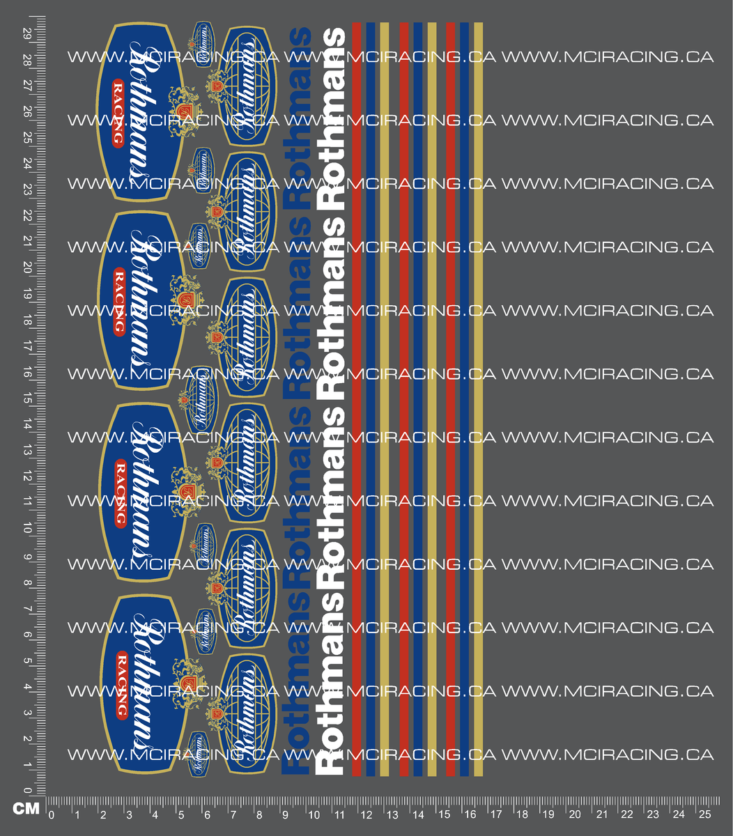 1/10TH ROTHMA RACING DECALS – Mciracing.ca