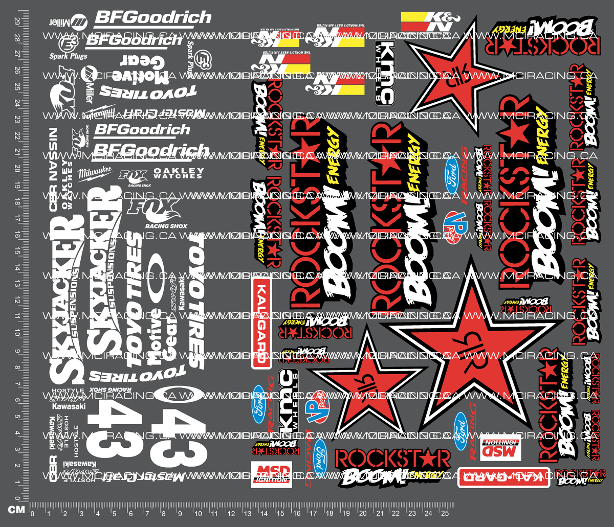1/10TH SHORT COURSE TRUCK - STAR BOOM DECALS – Mciracing.ca