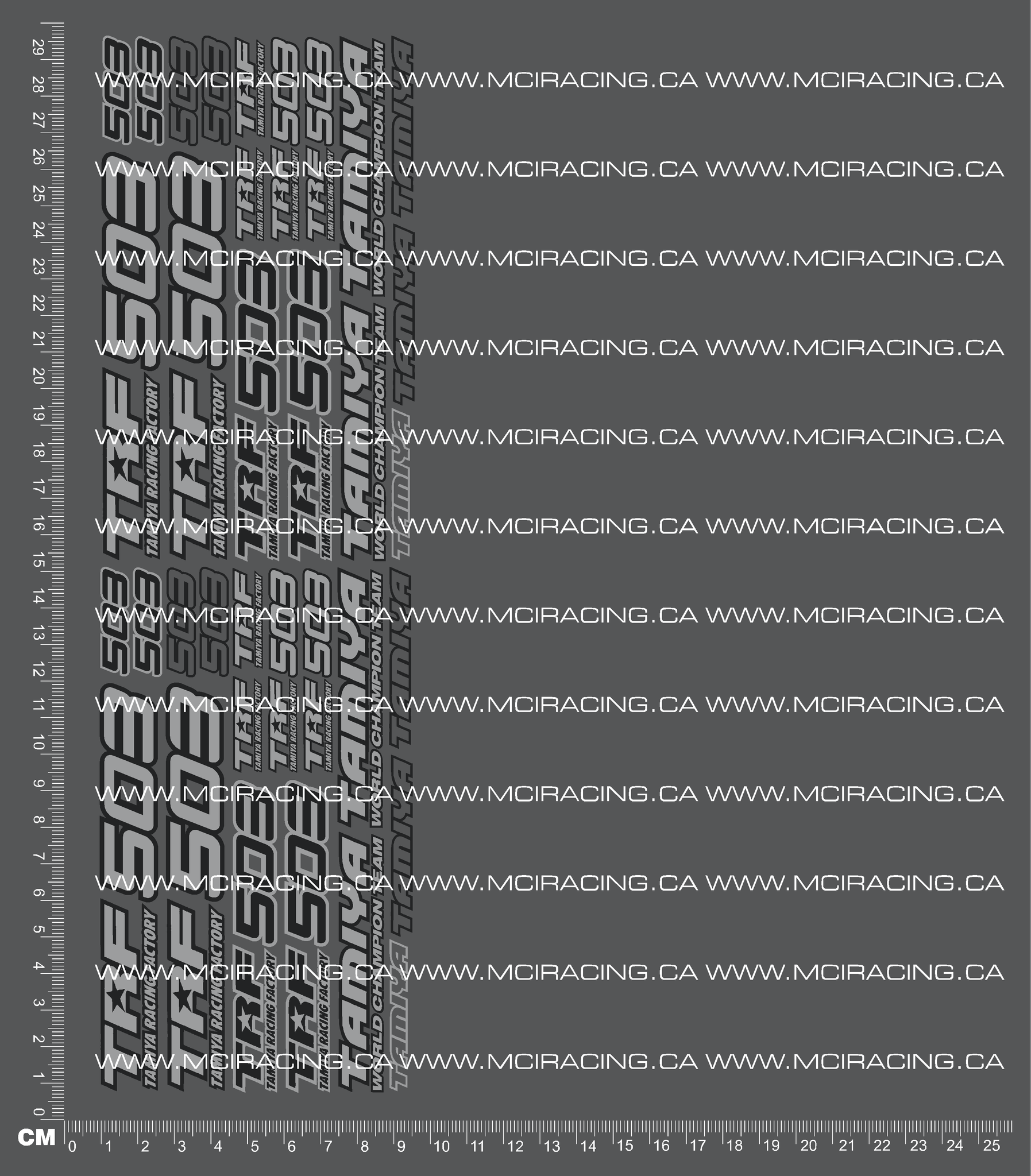 1/10TH TAM - 503 DECALS – Mciracing.ca