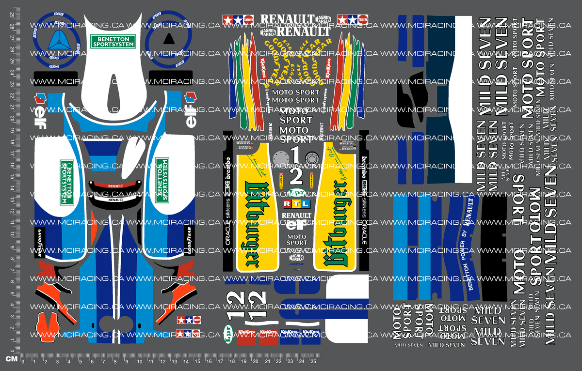 1/10TH TAM 50659 - BENETTON RENAULT - BITBURGER DECALS – Mciracing.ca