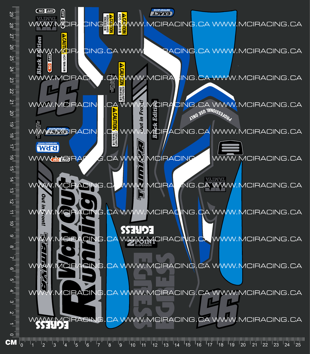 1/10TH TAM 47489 - EGRESS BLACK EDITION DECALS – Mciracing.ca