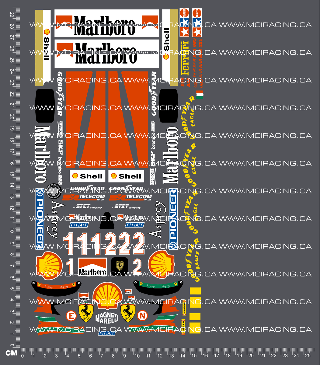 1/10TH TAM 50722 - FERR 310 DECALS – Mciracing.ca