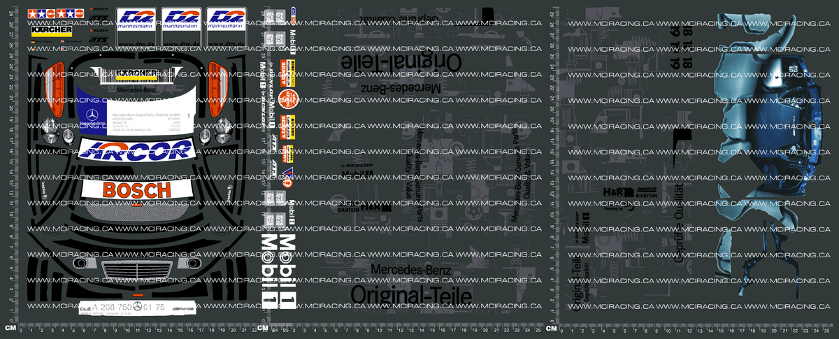 1/10TH TAM 44028 - MERCEDE CLK DTM 2000 TEAM ORIGINAL DECALS – Mciracing.ca