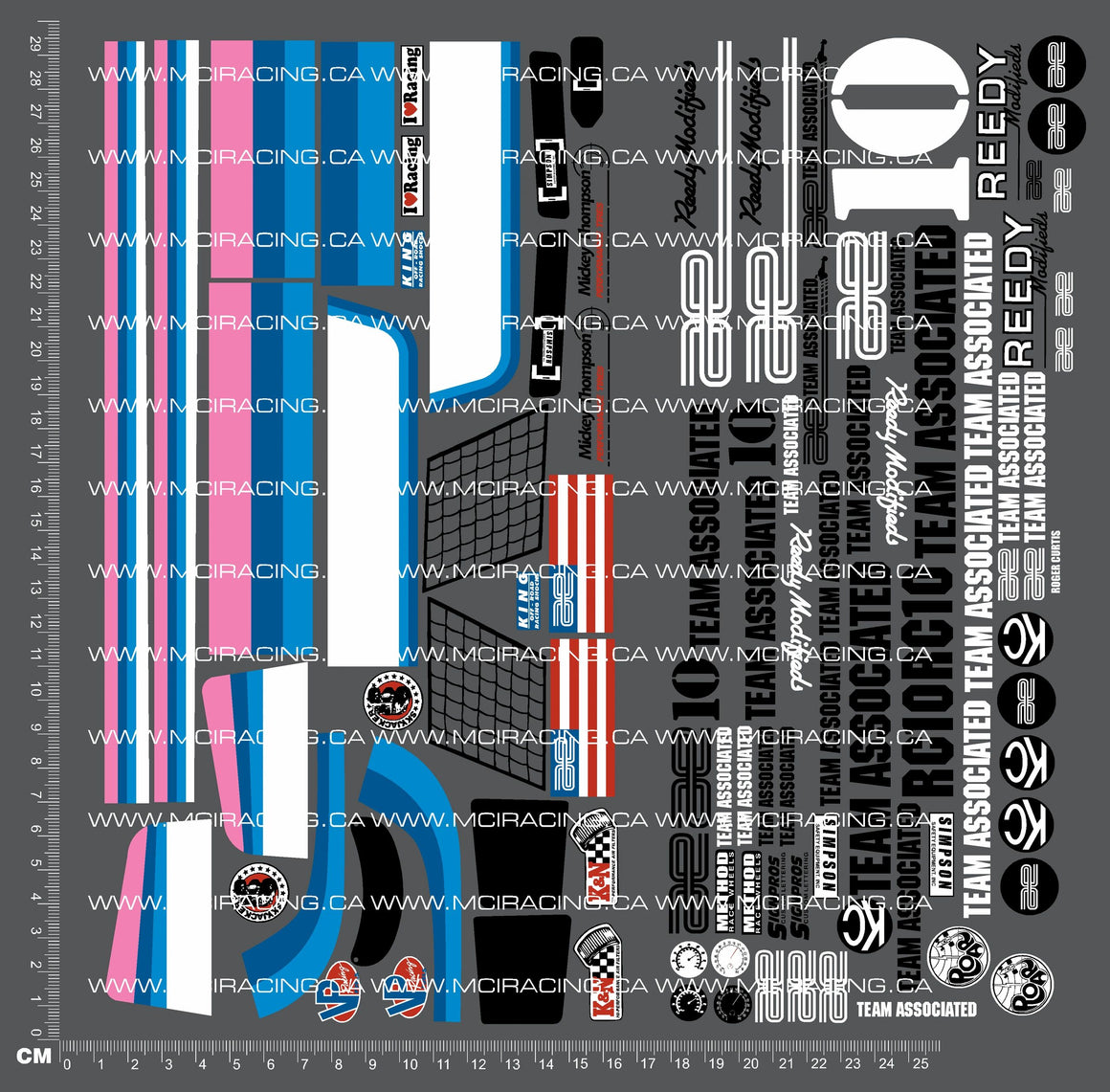 1/10TH ASSOCIAT - RC10 DECALS – Mciracing.ca