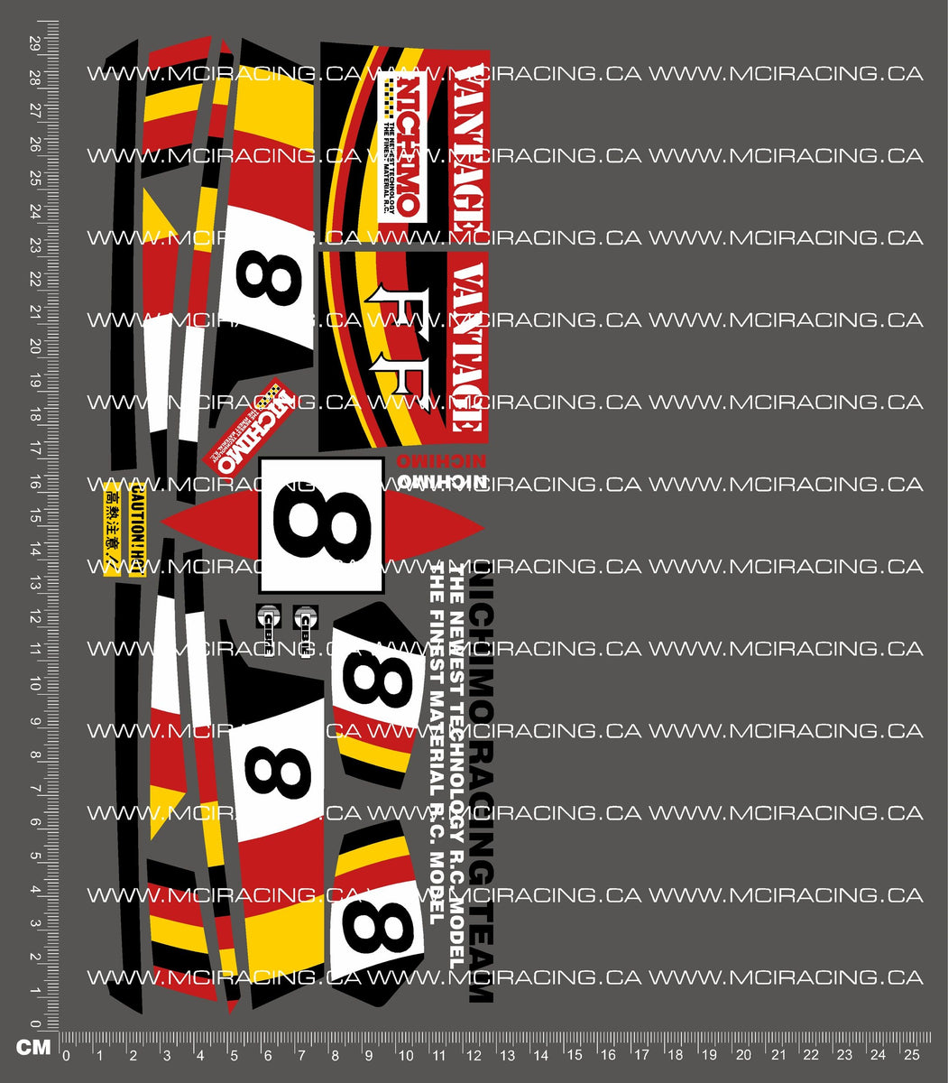 1/10TH NICHIMO - VANTAGE FF DECALS – Mciracing.ca