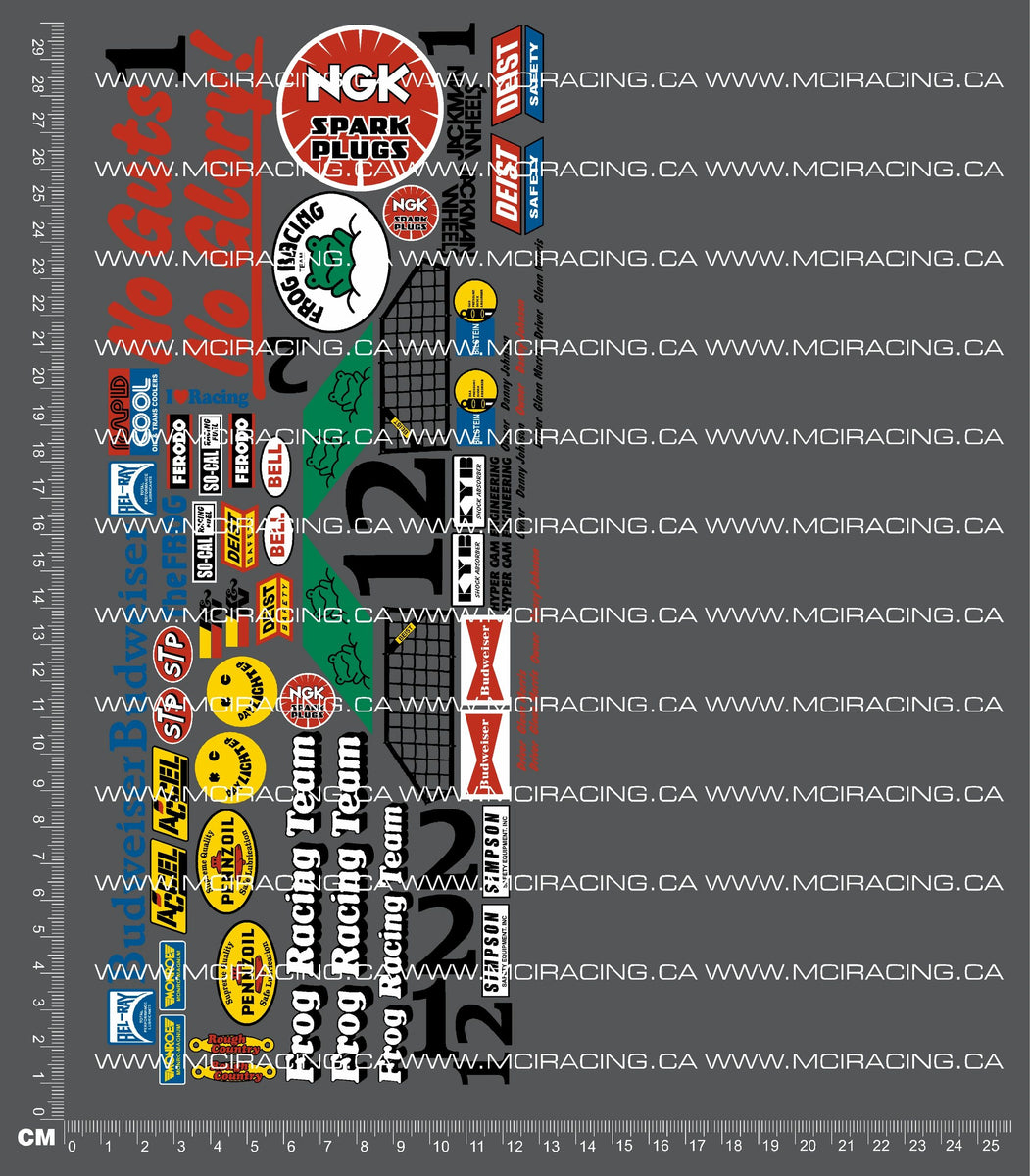 1/10TH TAM 58041 - FROG DECALS – Mciracing.ca
