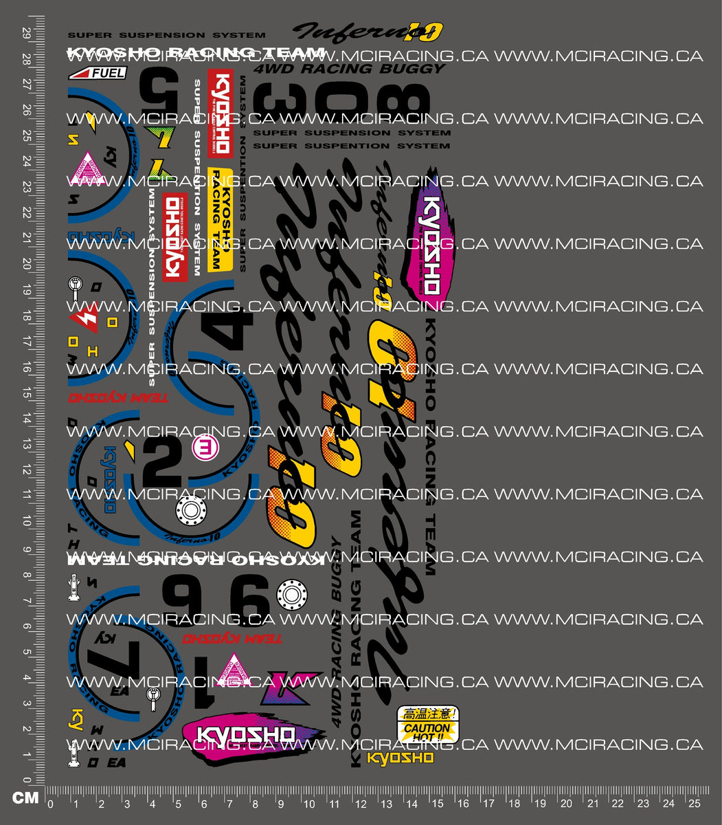 1/10TH KYO - INFERNO 10 V2 DECALS – Mciracing.ca