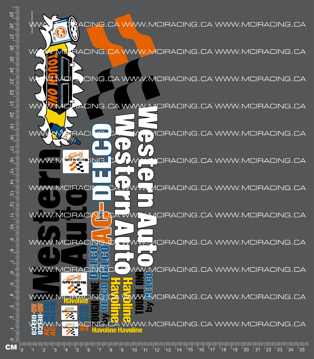 1/10TH WESTERN AUTO DECALS – Mciracing.ca