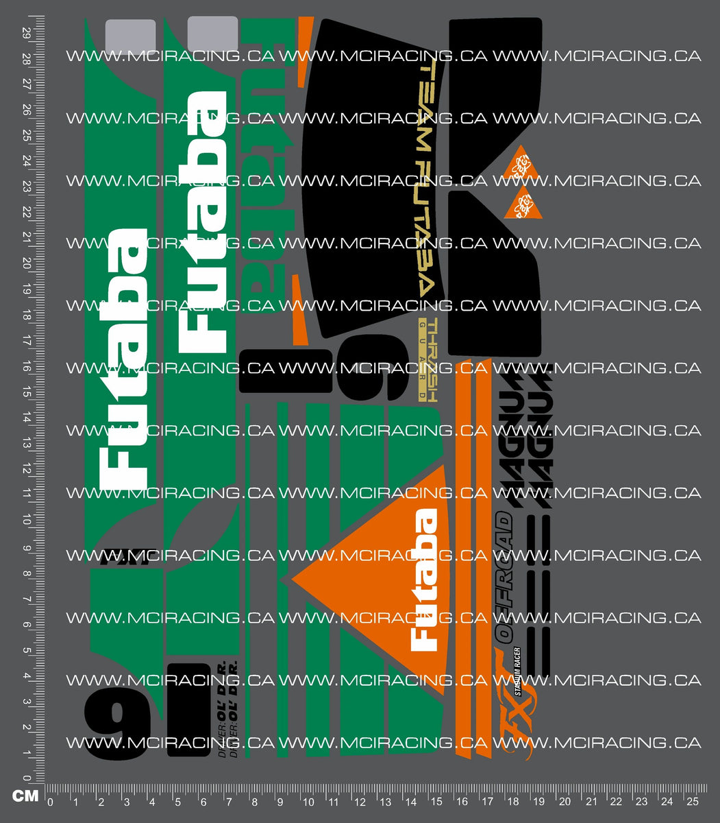 1/10TH FUTABA - FXT DECALS – Mciracing.ca