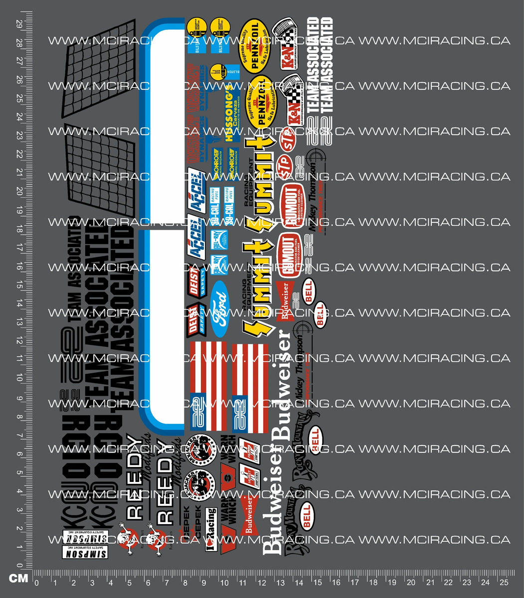 1/10TH ASSOCIAT - R10 - GENERIC SHEET 1 DECALS – Mciracing.ca