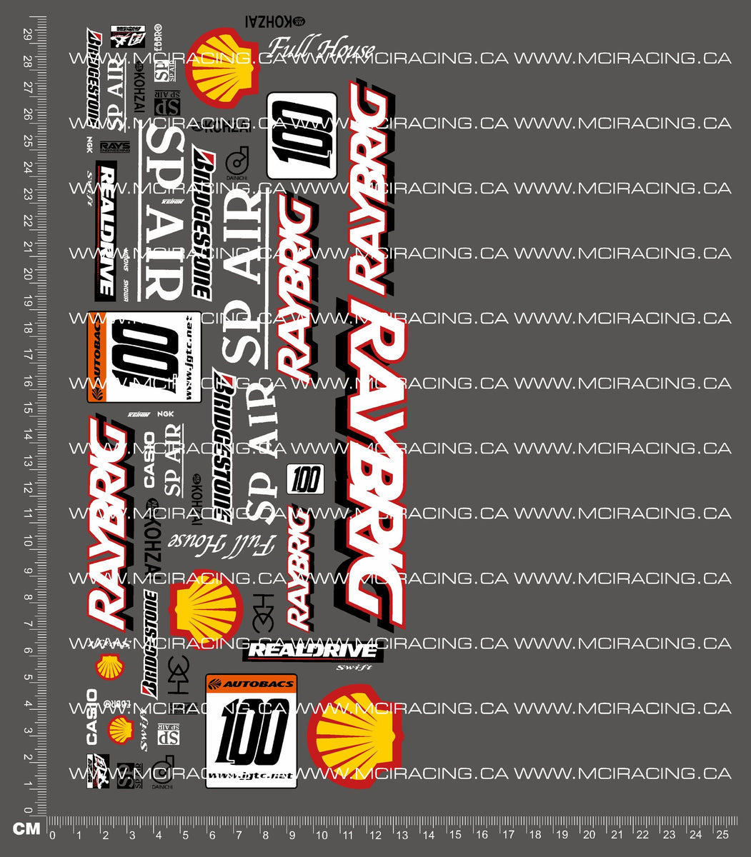1/10TH TAM - HOND NSX - RAYBRIG DECALS – Mciracing.ca