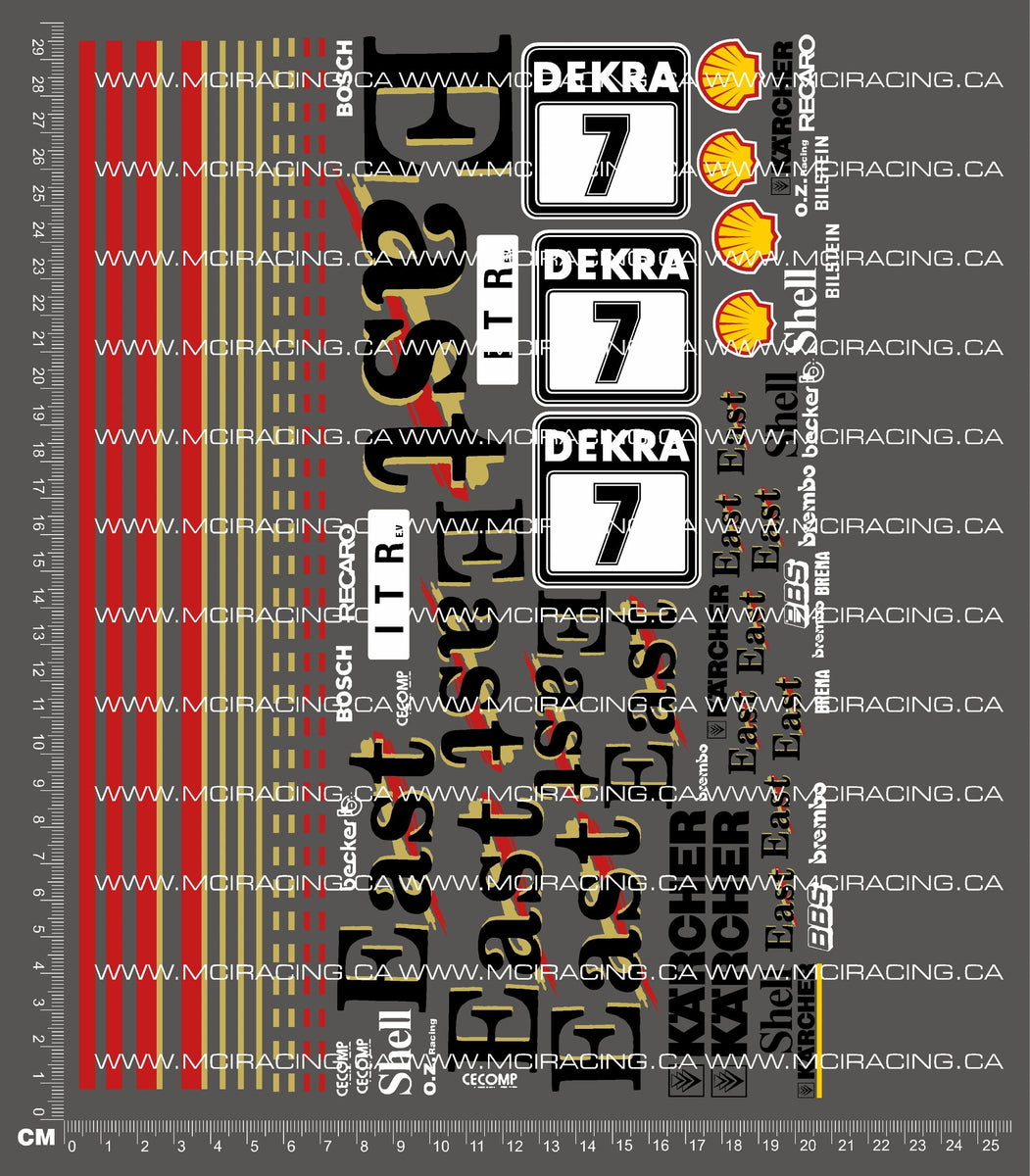 1/10TH MERCEDE - EAST DEKRA DECALS – Mciracing.ca