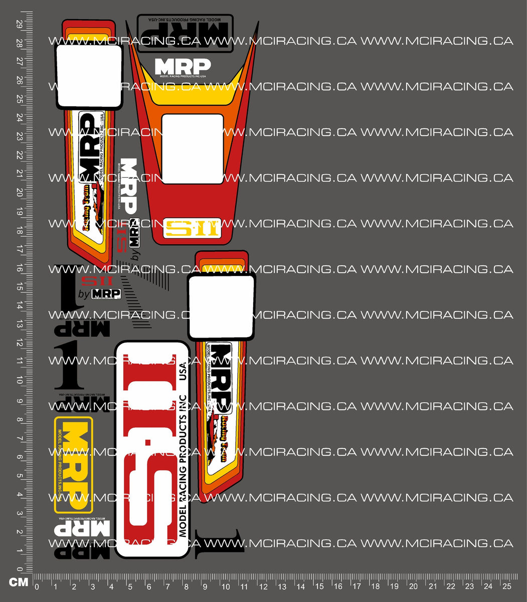 1/10TH MRP - STAGE 2 DECALS – Mciracing.ca