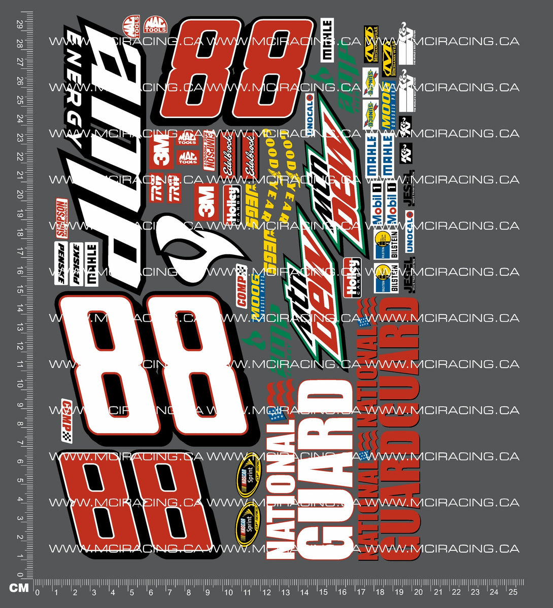 1/10TH NAS CAR - AMP ENERGY DECALS – Mciracing.ca