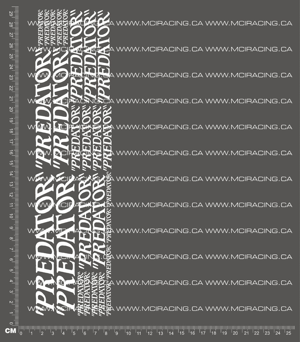 1/10TH TENTH TECHNOLOGY - PREDATOR VERSION 2 DECALS – Mciracing.ca