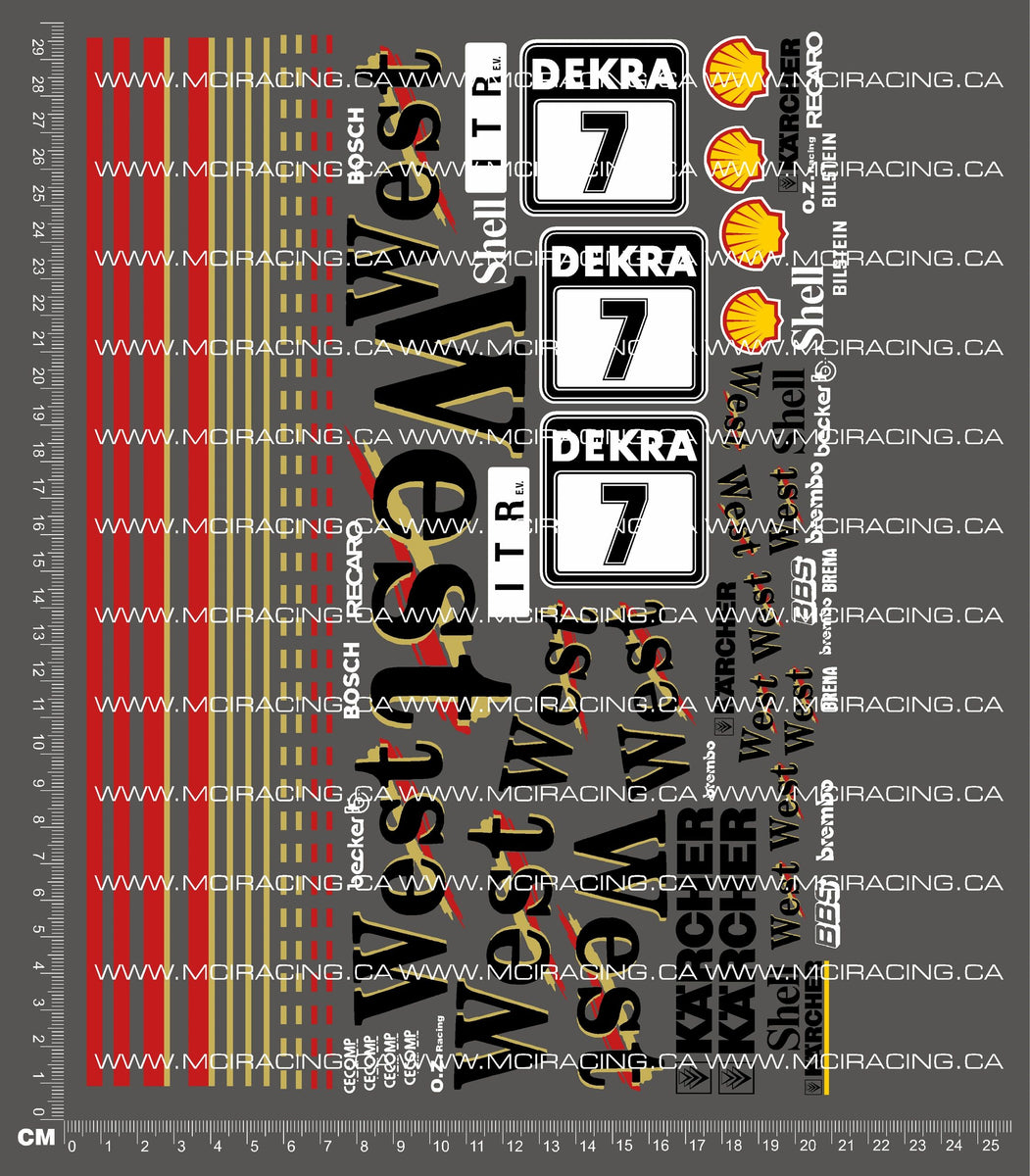 1/10TH MERCEDE - WEST DEKRA DECALS – Mciracing.ca
