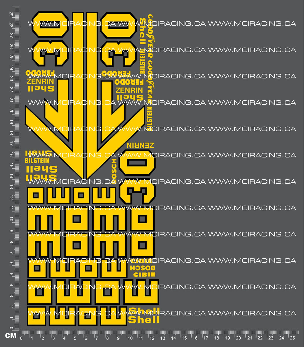 1/10TH MOMO DECALS – Mciracing.ca