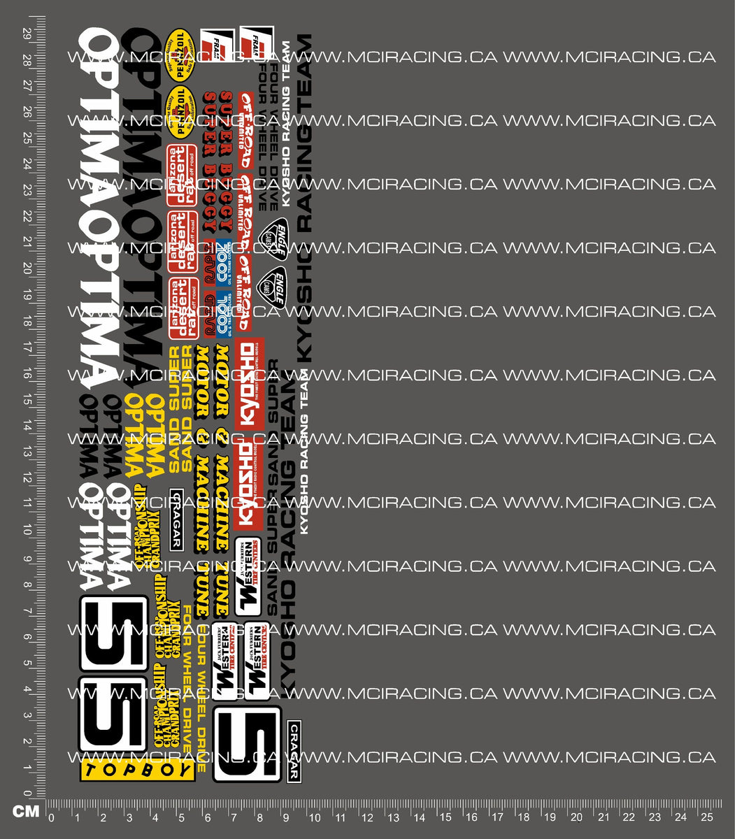 1/10TH KYO - OPTIMA DECALS – Mciracing.ca