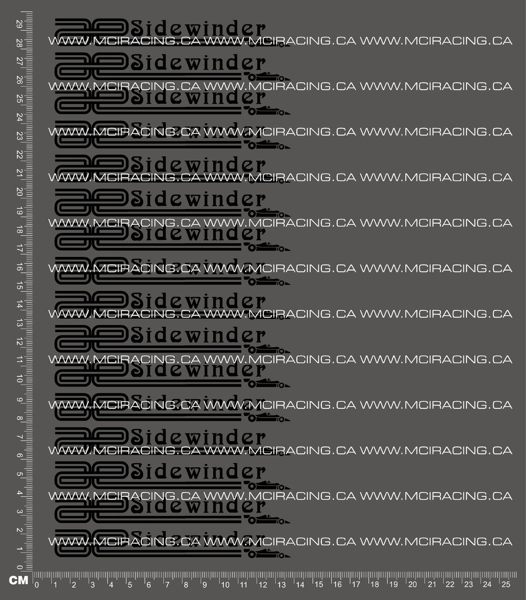 1/10TH ASSOCIAT - R10 - SIDEWINDER DECALS – Mciracing.ca