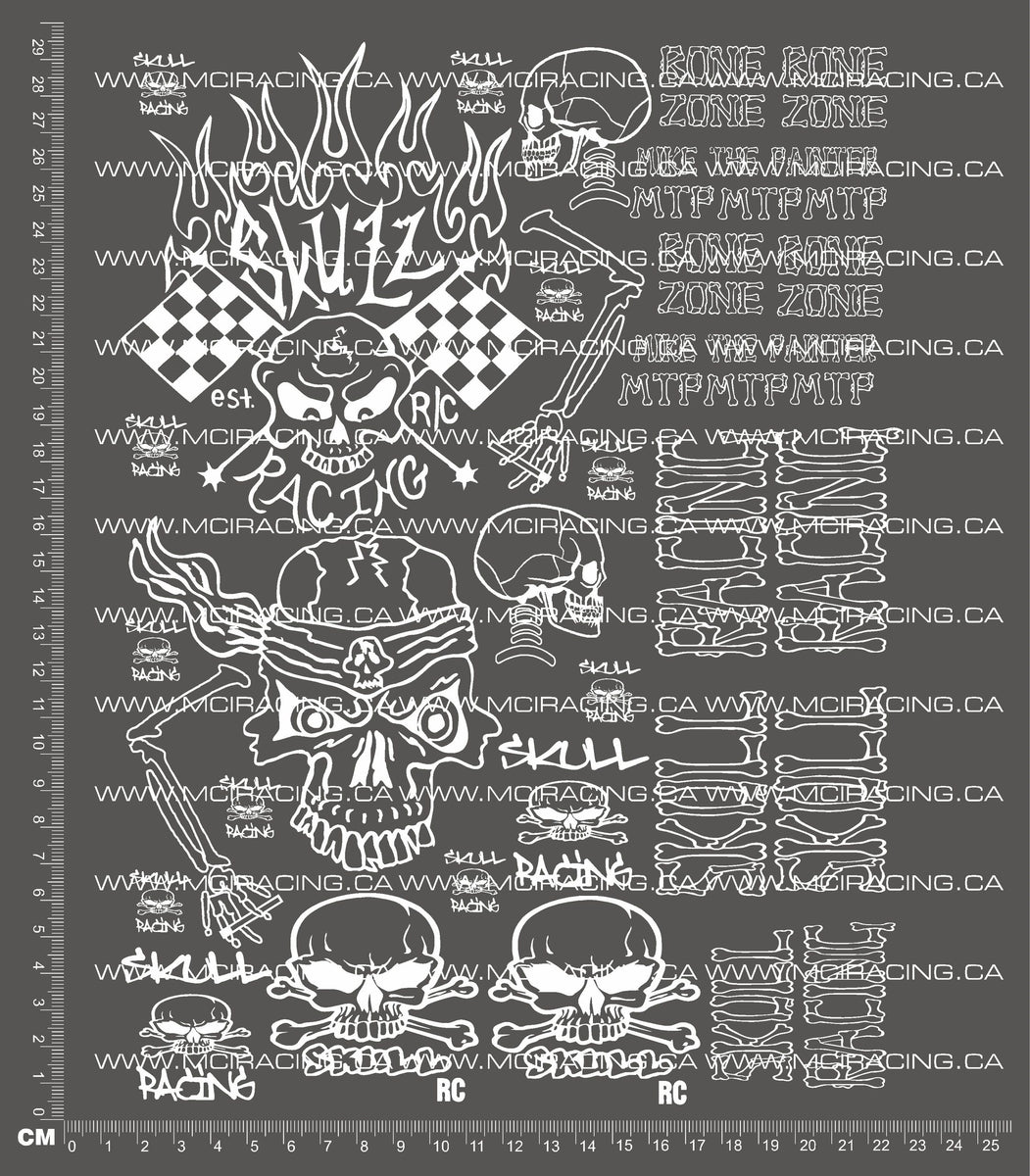 1/10TH SKULL RACING - V1 DECALS – Mciracing.ca