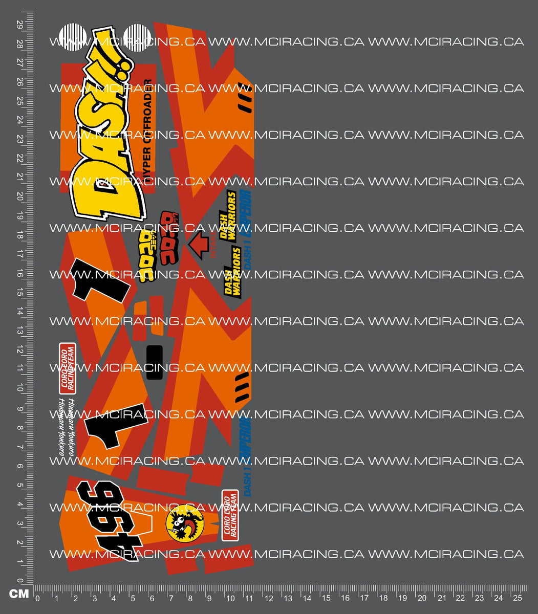1/10TH TAM - DASH EMPEROR DECALS – Mciracing.ca