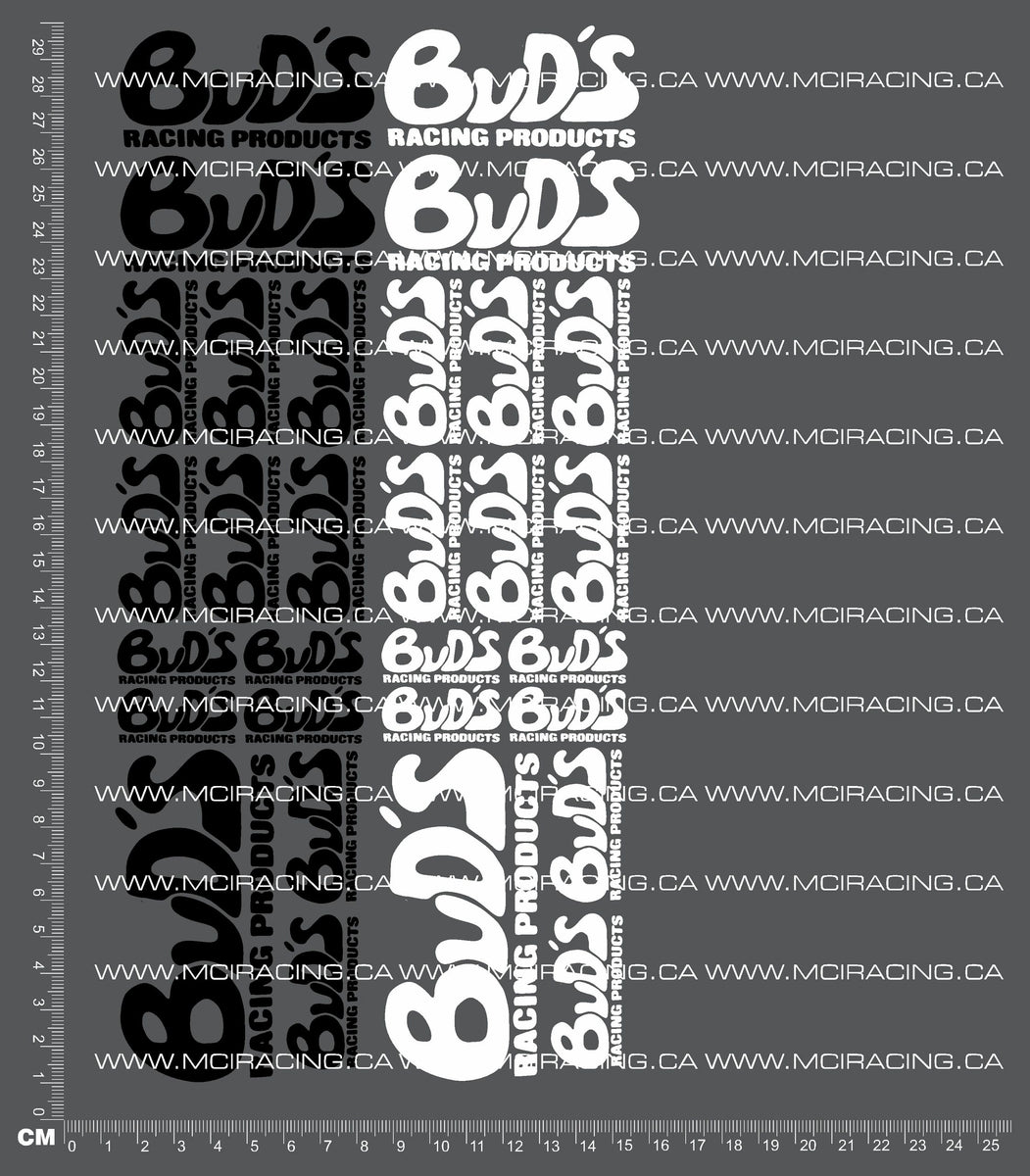 1/10TH BUD'S RACING DECALS – Mciracing.ca
