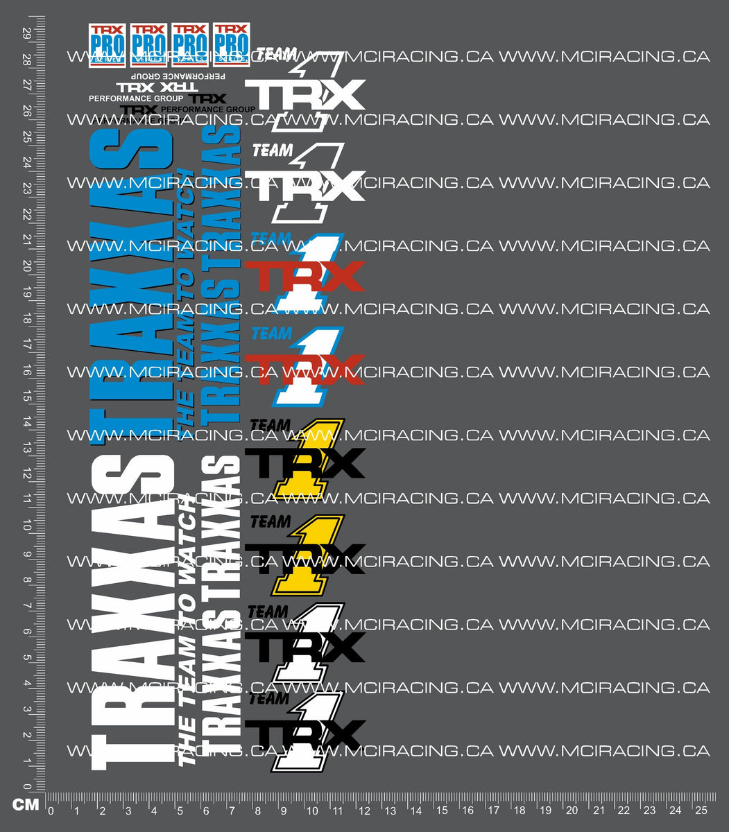 1/10TH TRAX - Tx-1 DECALS – Mciracing.ca