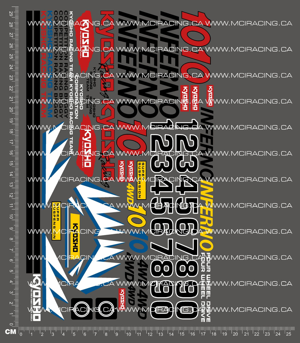1/10TH KYO - INFERNO 10 DECALS – Mciracing.ca