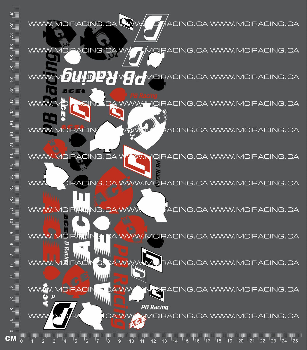 1/10TH PB RACING - ACE DECALS – Mciracing.ca