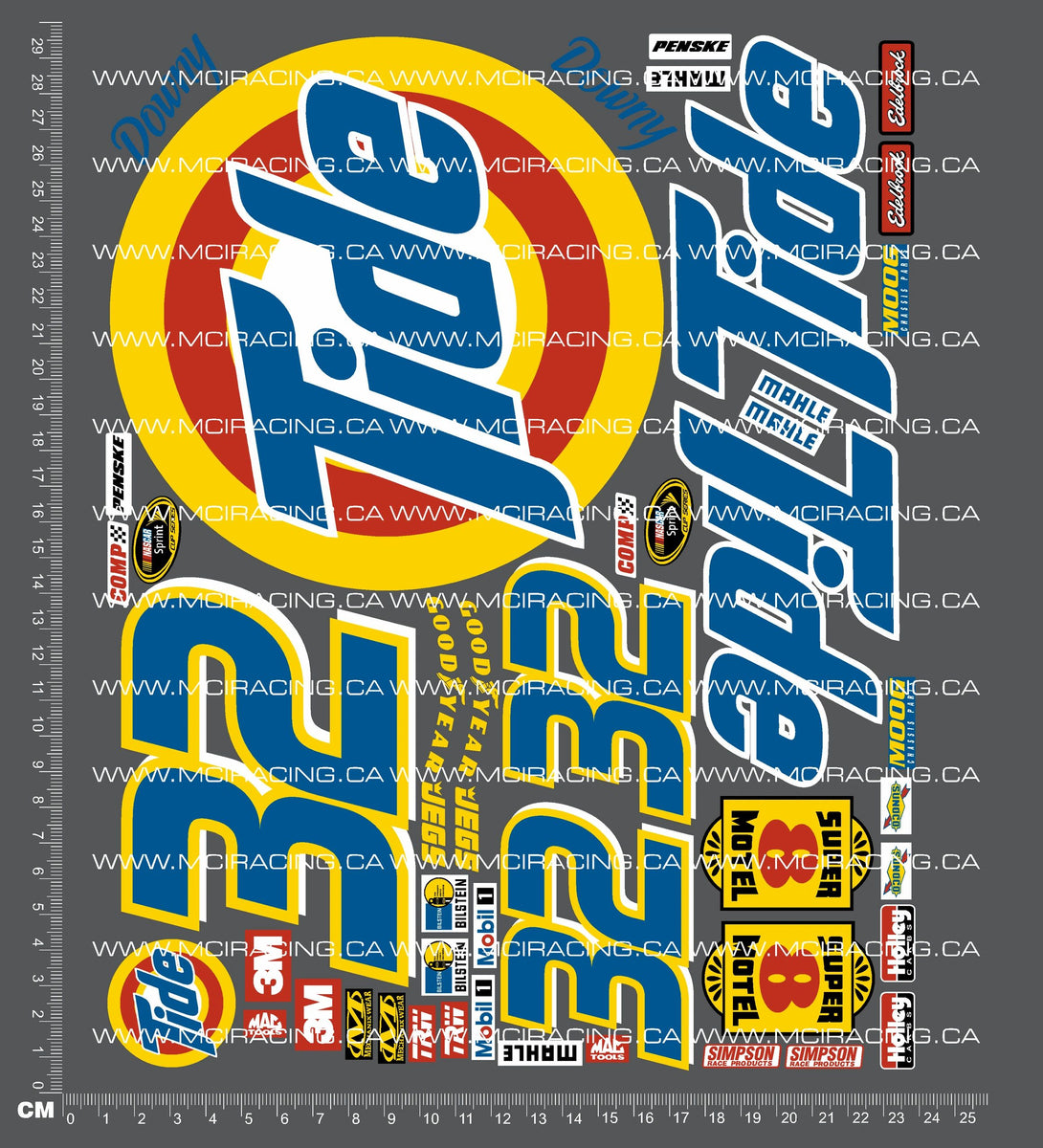 1/10TH NAS CAR - TIDE DECALS – Mciracing.ca