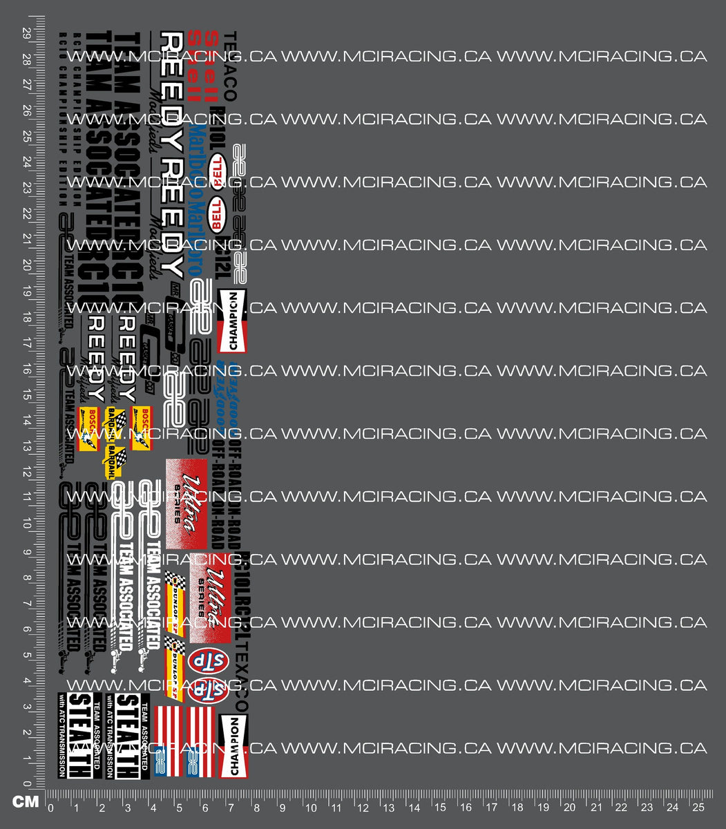 1/10TH ASSOCIAT - R10 - CHAMPIONSHIP EDITION DECALS – Mciracing.ca