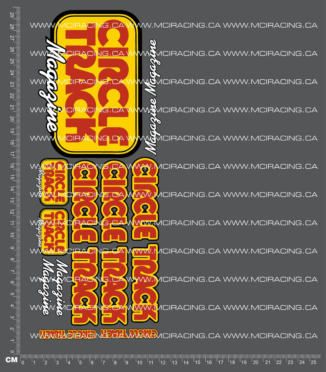 1/10TH CIRCLE TRACK DECALS – Mciracing.ca