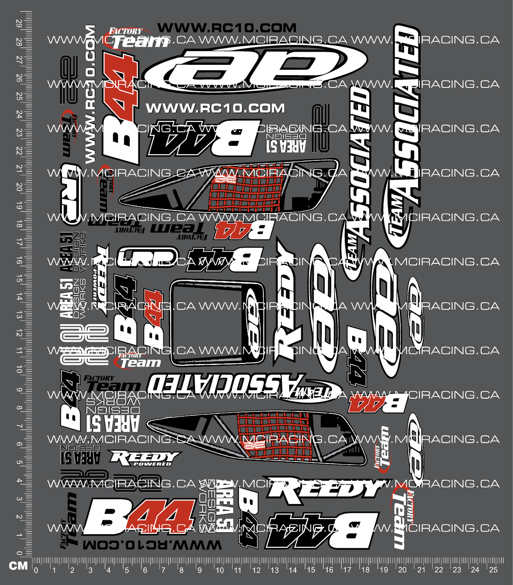 1/10TH ASSOCIAT - B44 DECALS – Mciracing.ca