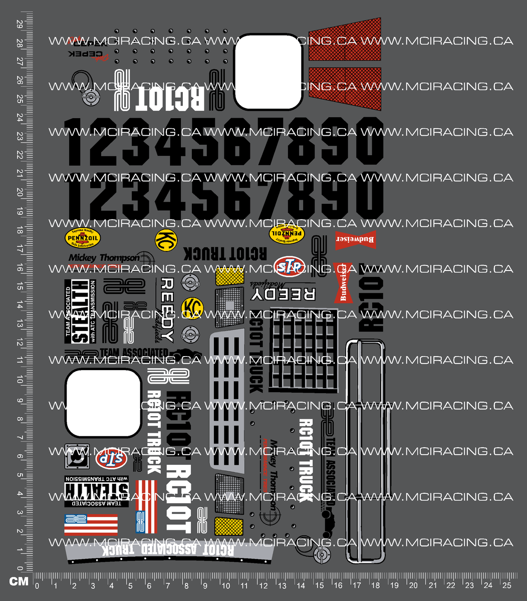 1/10TH ASSOCIAT - R10-T DECALS – Mciracing.ca