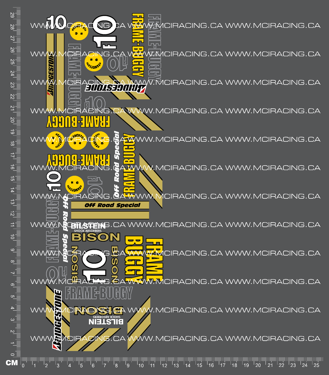 1/10TH NIKKO BISON F10 BUGGY DECALS – Mciracing.ca