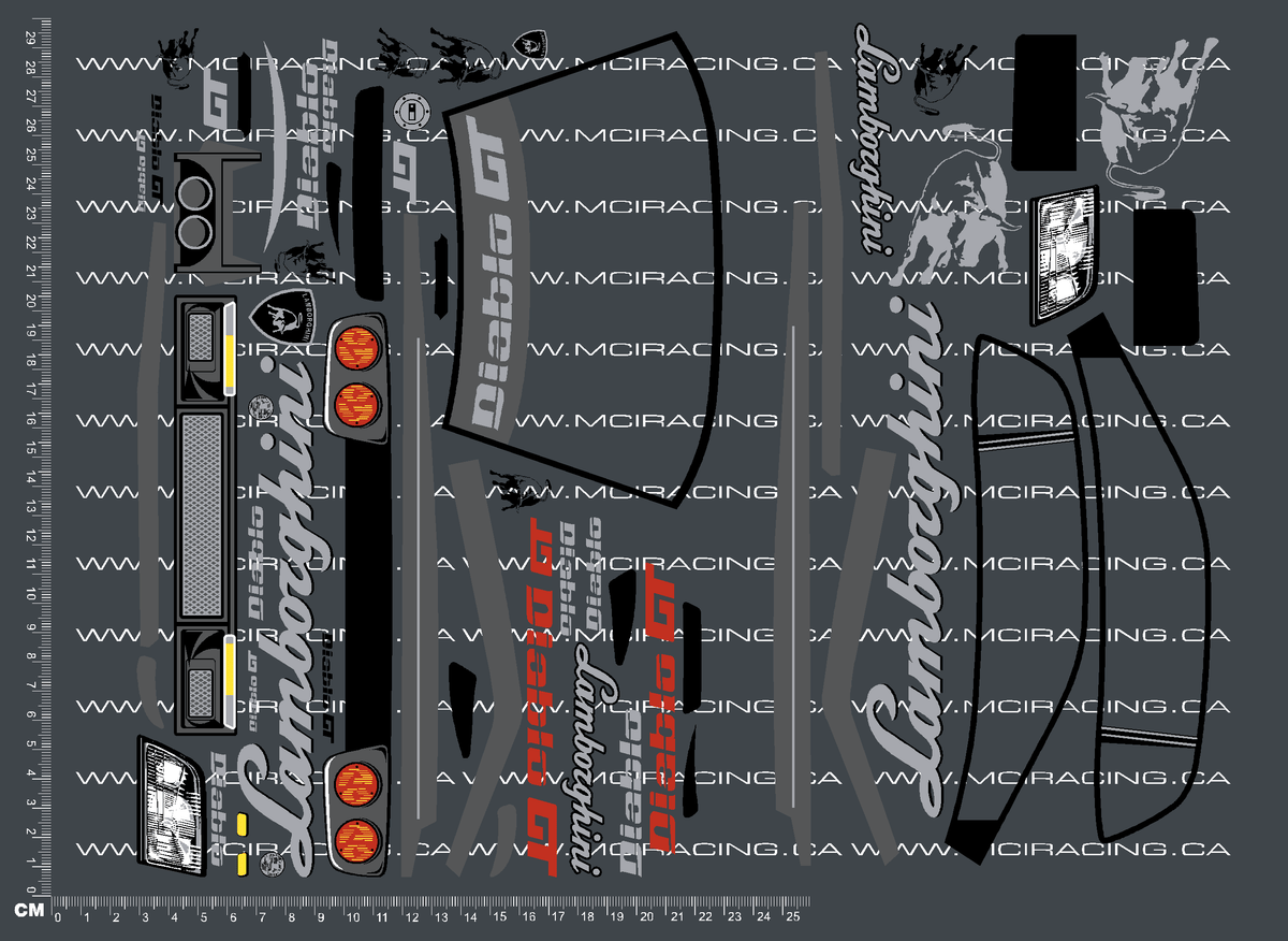 1/10TH SUPER HP - SUPER RS4 - LAMBOUR DIABL DECALS – Mciracing.ca