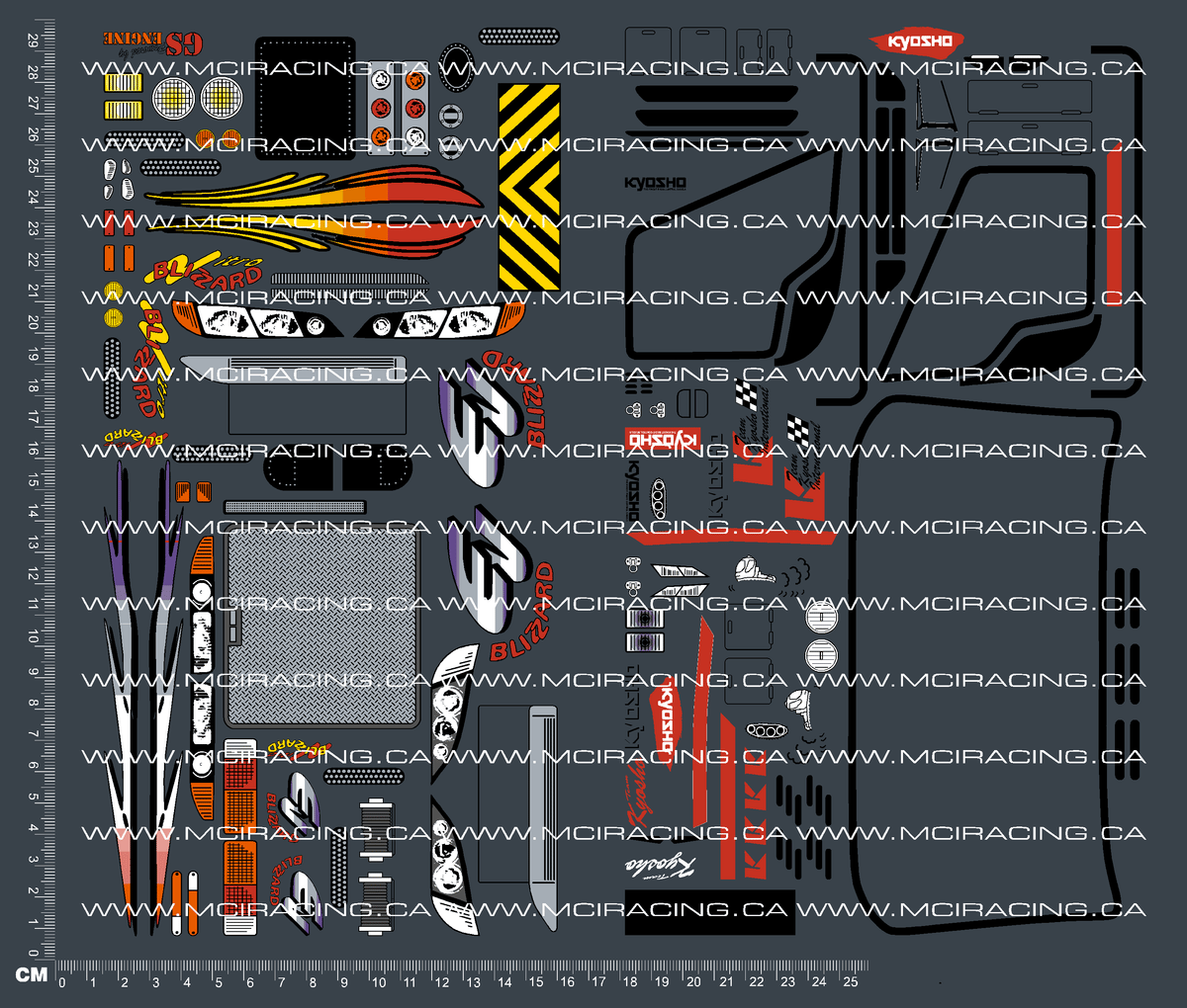 1/12TH KYO - BLIZZARD EV DECALS – Mciracing.ca