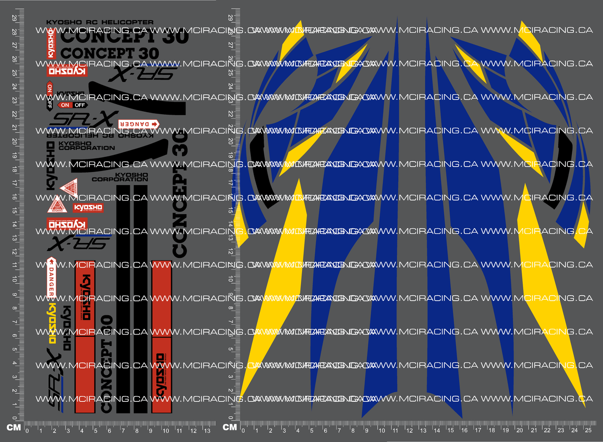 KYO - CONCEPT 30 SRX DECALS – Mciracing.ca