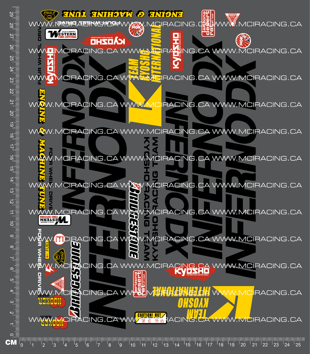 1/8TH KYOSHO - INFERNO DX DECALS – Mciracing.ca
