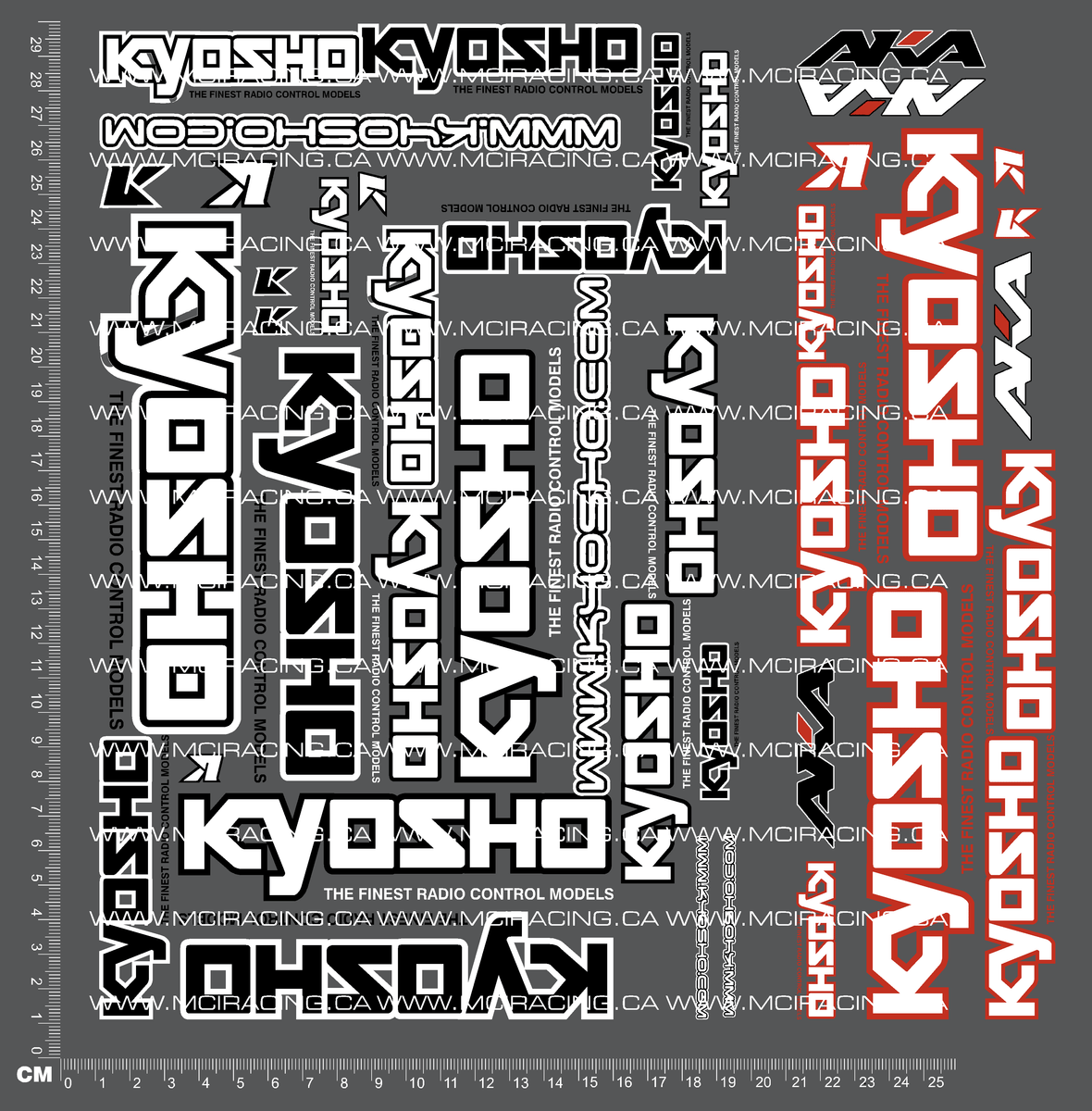 1/8TH KYO - INFERNO - GENERIC DECALS – Mciracing.ca
